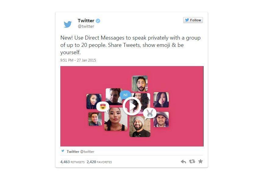 Twitter Now Has Group Direct Messages, Mobile Video Capture, Editing ...
